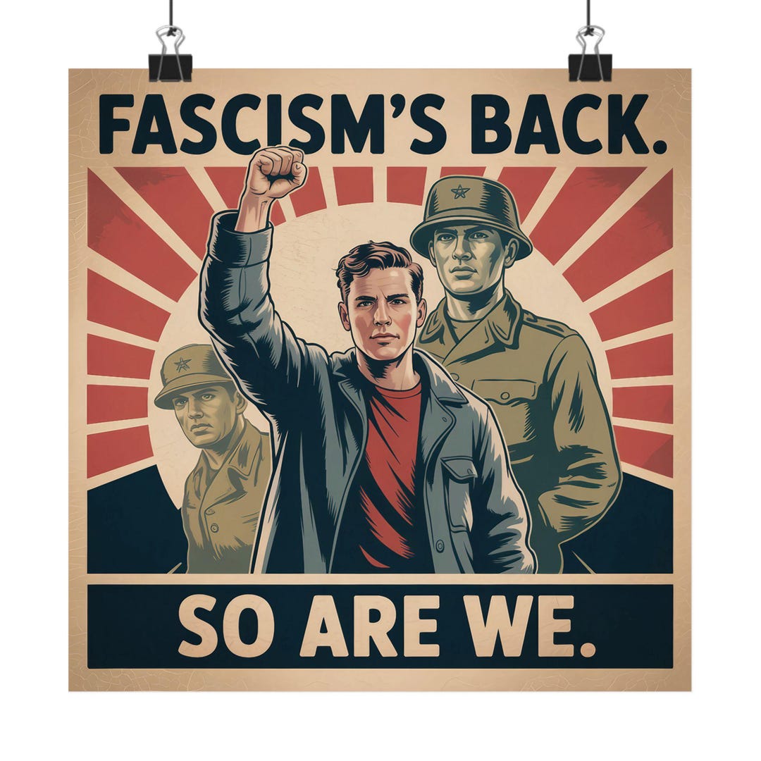 Anti-fascist Propaganda Art Print: Vintage Resistance Poster - Etsy