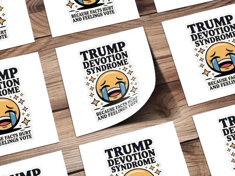 Funny Anti-maga Crying Emoji Sticker: Political Satire Vinyl Decal - Etsy