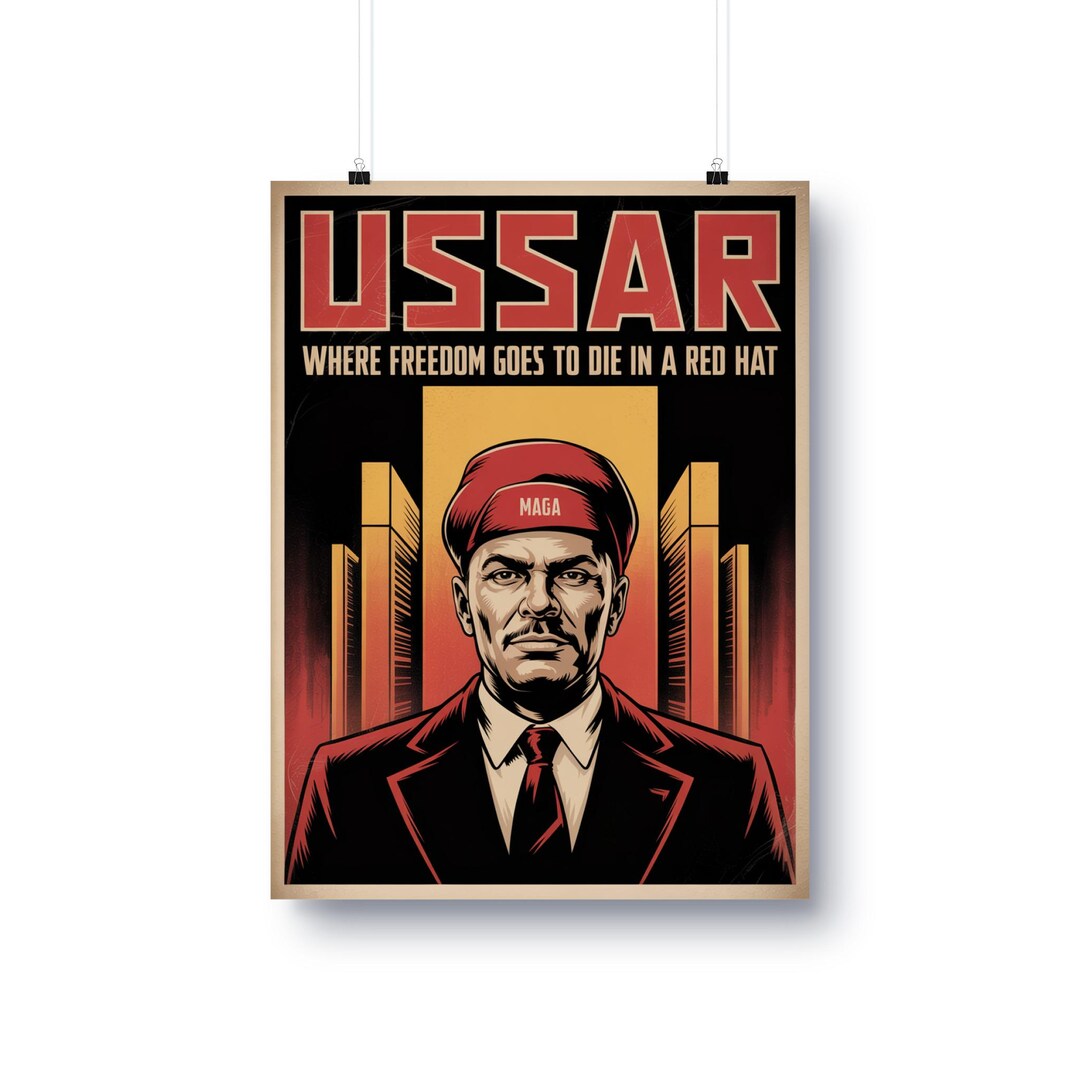 USSAR Anti-trump Satire Poster: Soviet-style Political Protest Art - Etsy