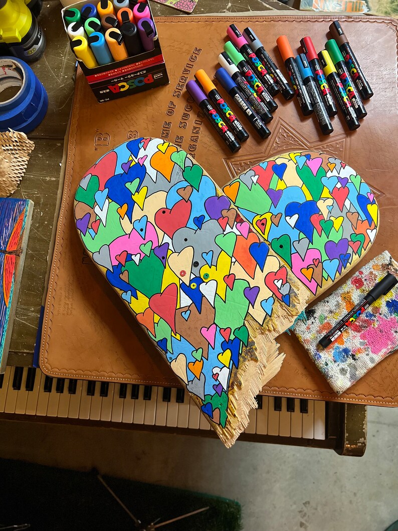 The ORIGINAL Skateheartart in Multi-colorway - Etsy