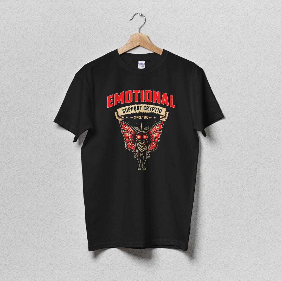 Mothman T-shirt: Emotional Support Cryptid Tee - West Virginia Urban ...