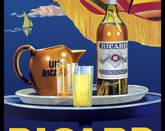 Poster Poster Ricard - Etsy