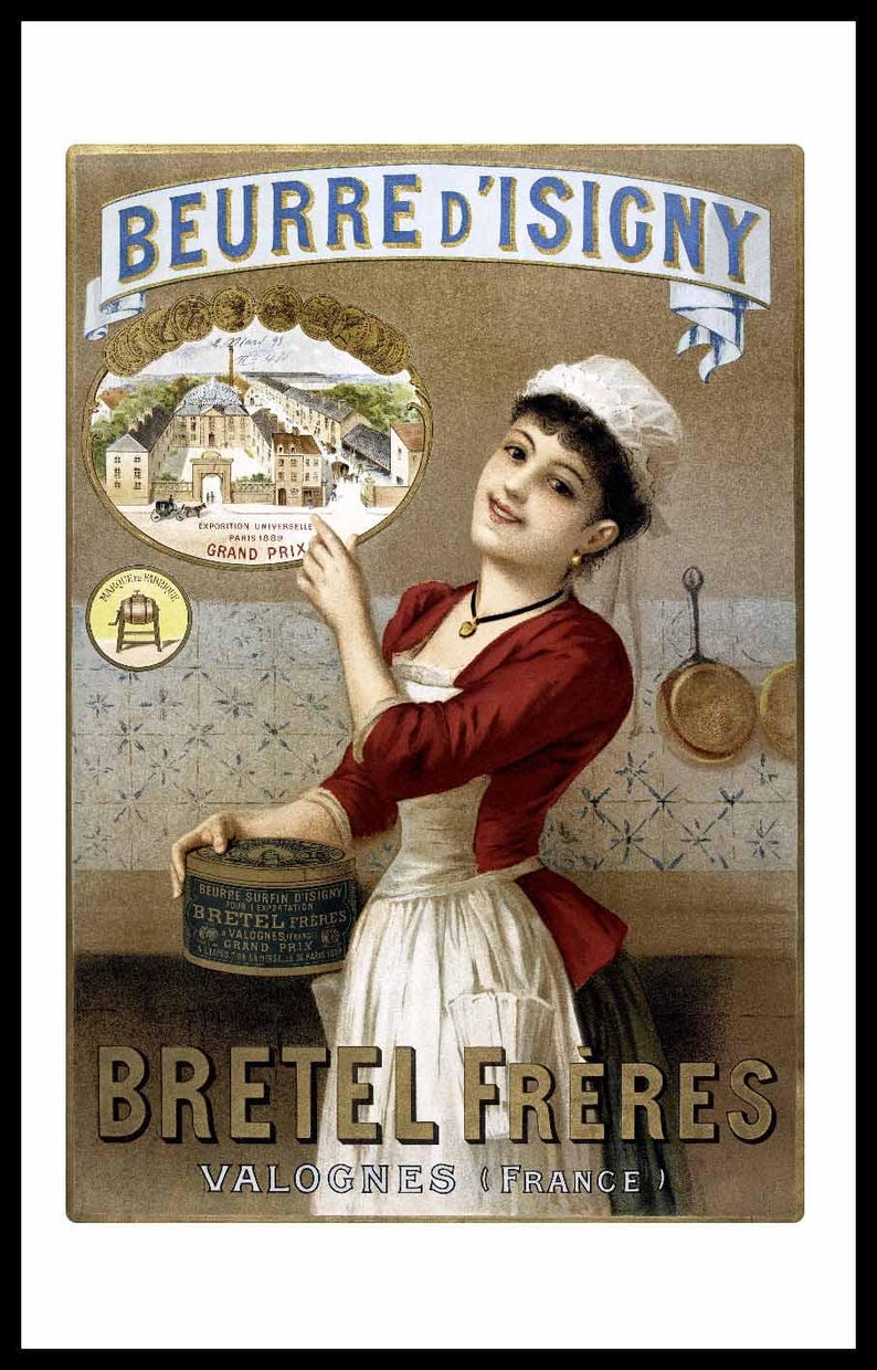 Poster Poster France Butter Isigny - Etsy