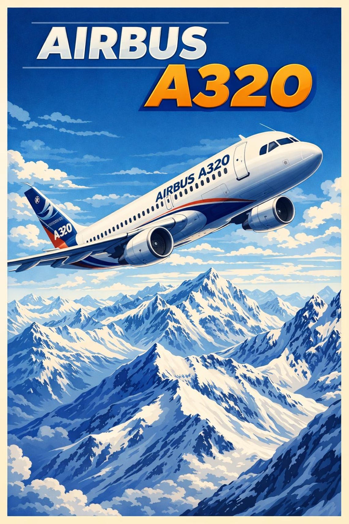 Airbus A320 Poster - Etsy