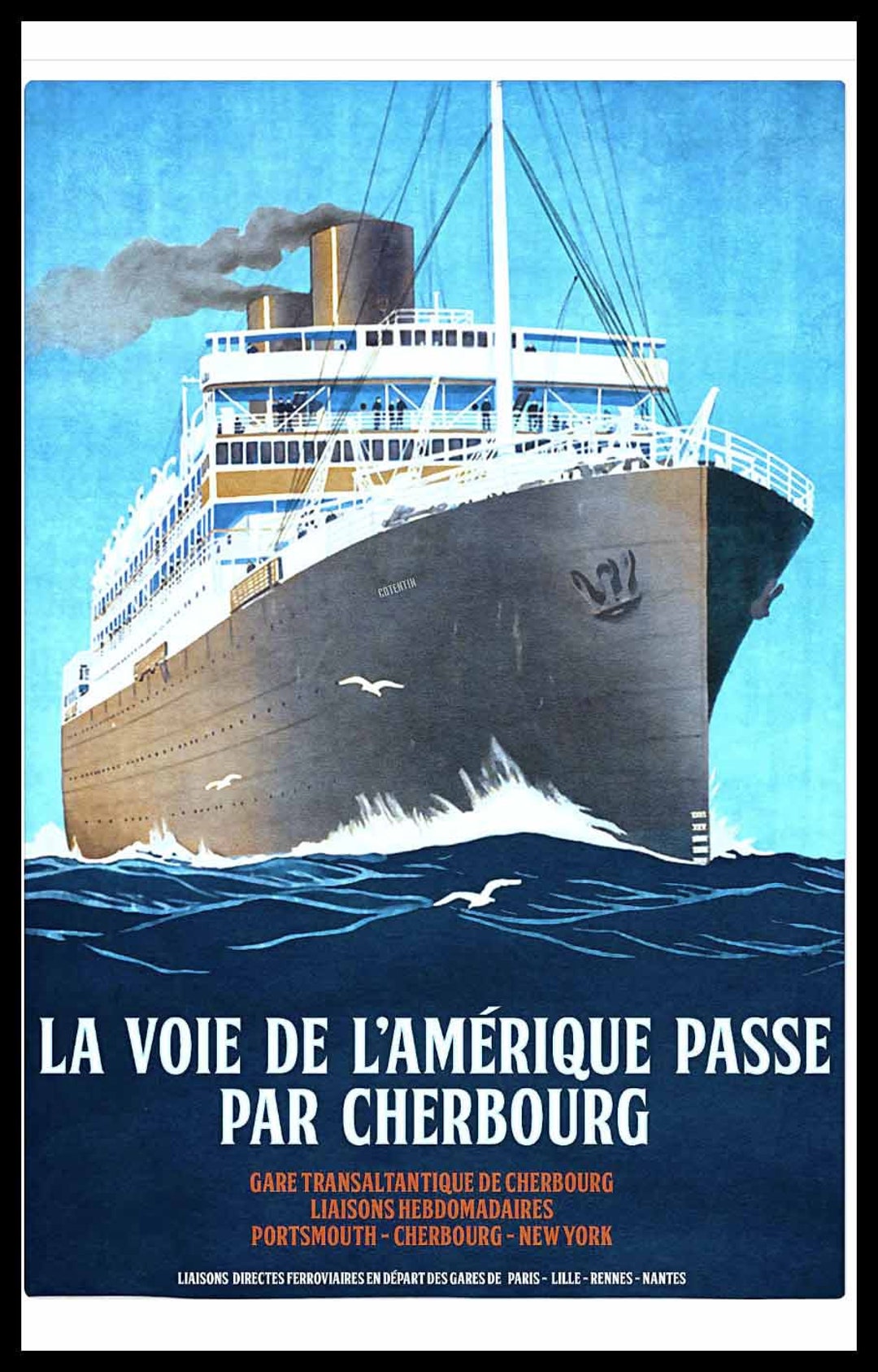 Poster Poster Way America Cherbourg - Etsy