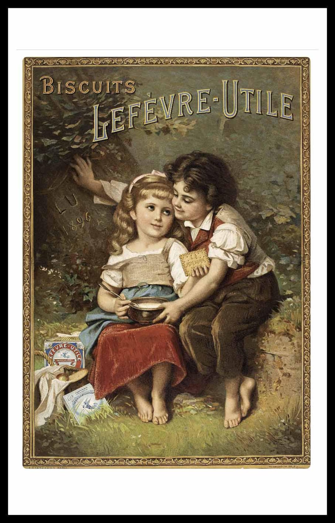Poster Poster France Lefèvre Useful Biscuit Read - Etsy