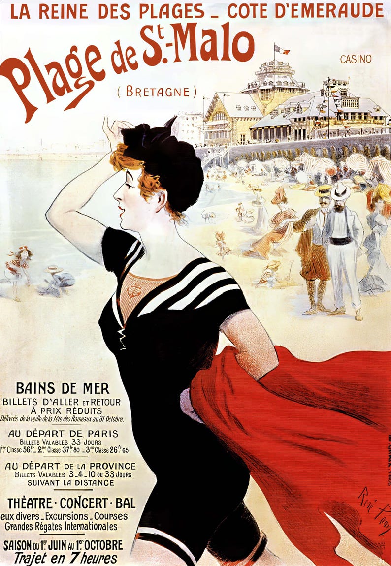Poster Poster Brittany Emerald Coast Saint Malo - Etsy