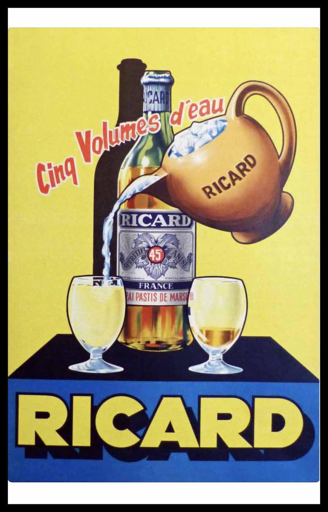 Poster Poster Ricard - Etsy