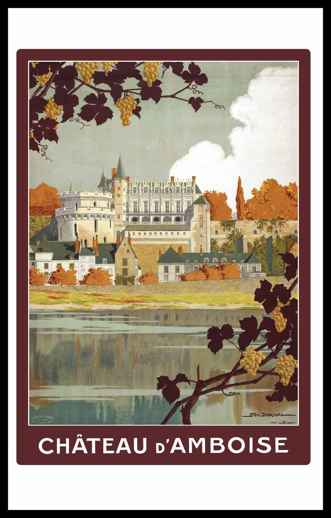 Poster France Castle Amboise - Etsy