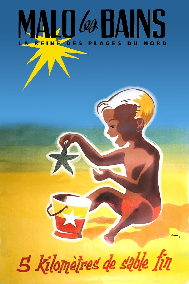 Poster Poster Brittany Emerald Coast Saint Malo - Etsy