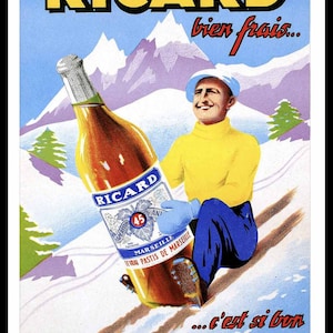 Poster Poster Ricard - Etsy
