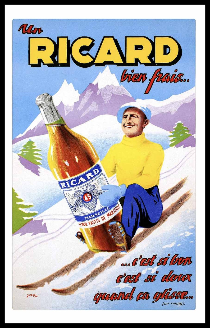 Poster Poster Ricard - Etsy