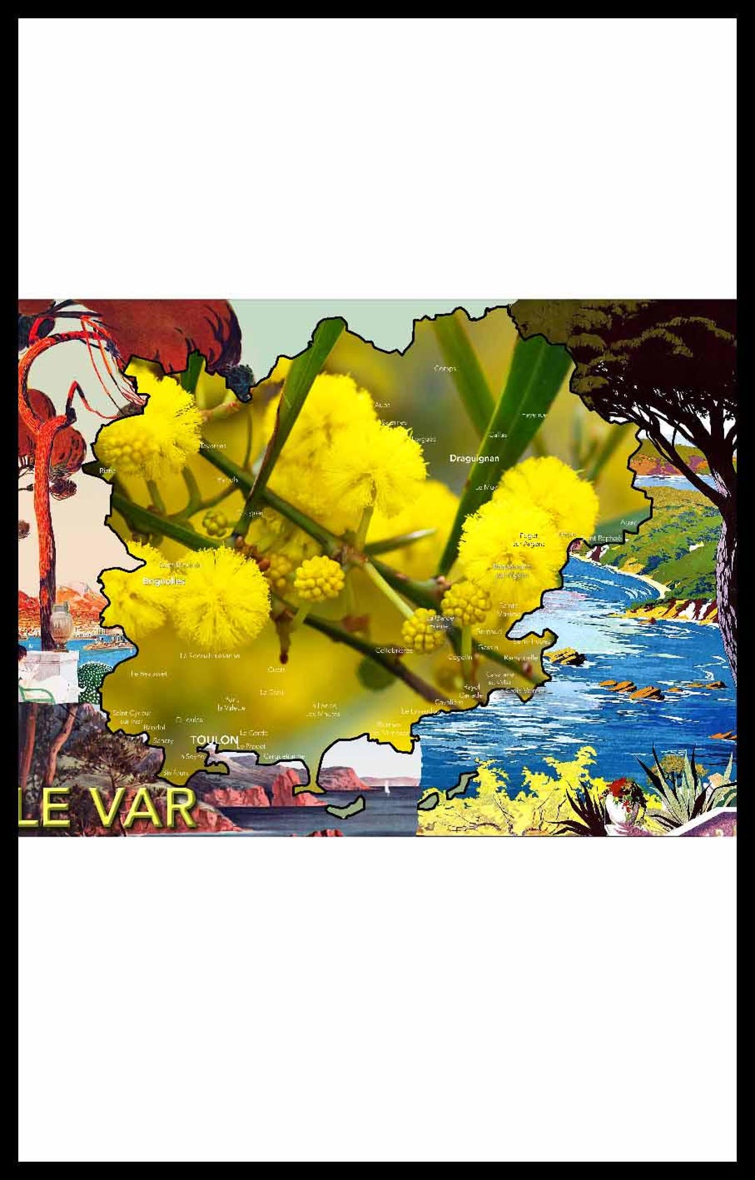 Poster Poster France Provence Cote D'azur Alpes Le Var - Etsy