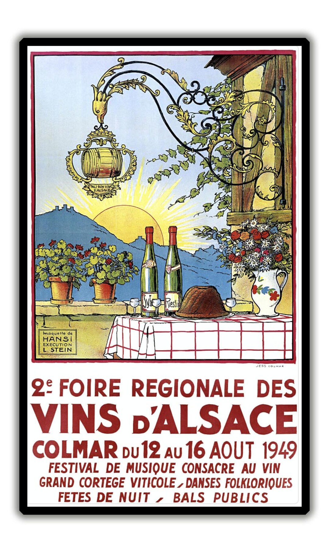 Poster Poster Colmar Wine 1949 - Etsy