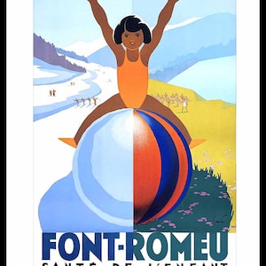 Poster Ski France Font Romeu - Etsy