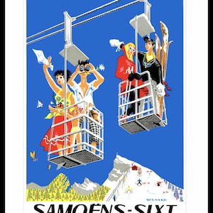 Poster Ski France Samoens Sixt - Etsy