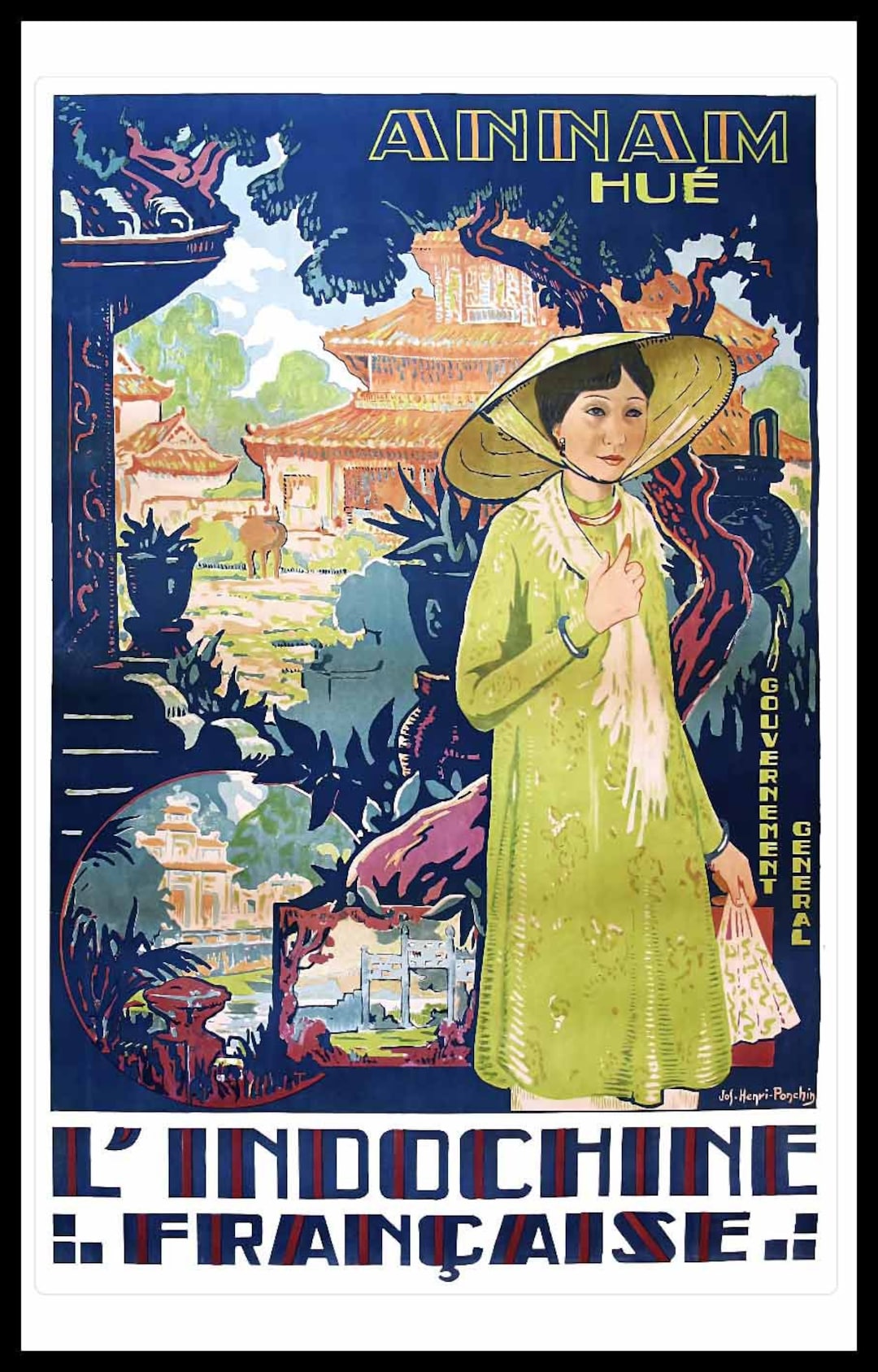Poster Indochina Annam Hue - Etsy
