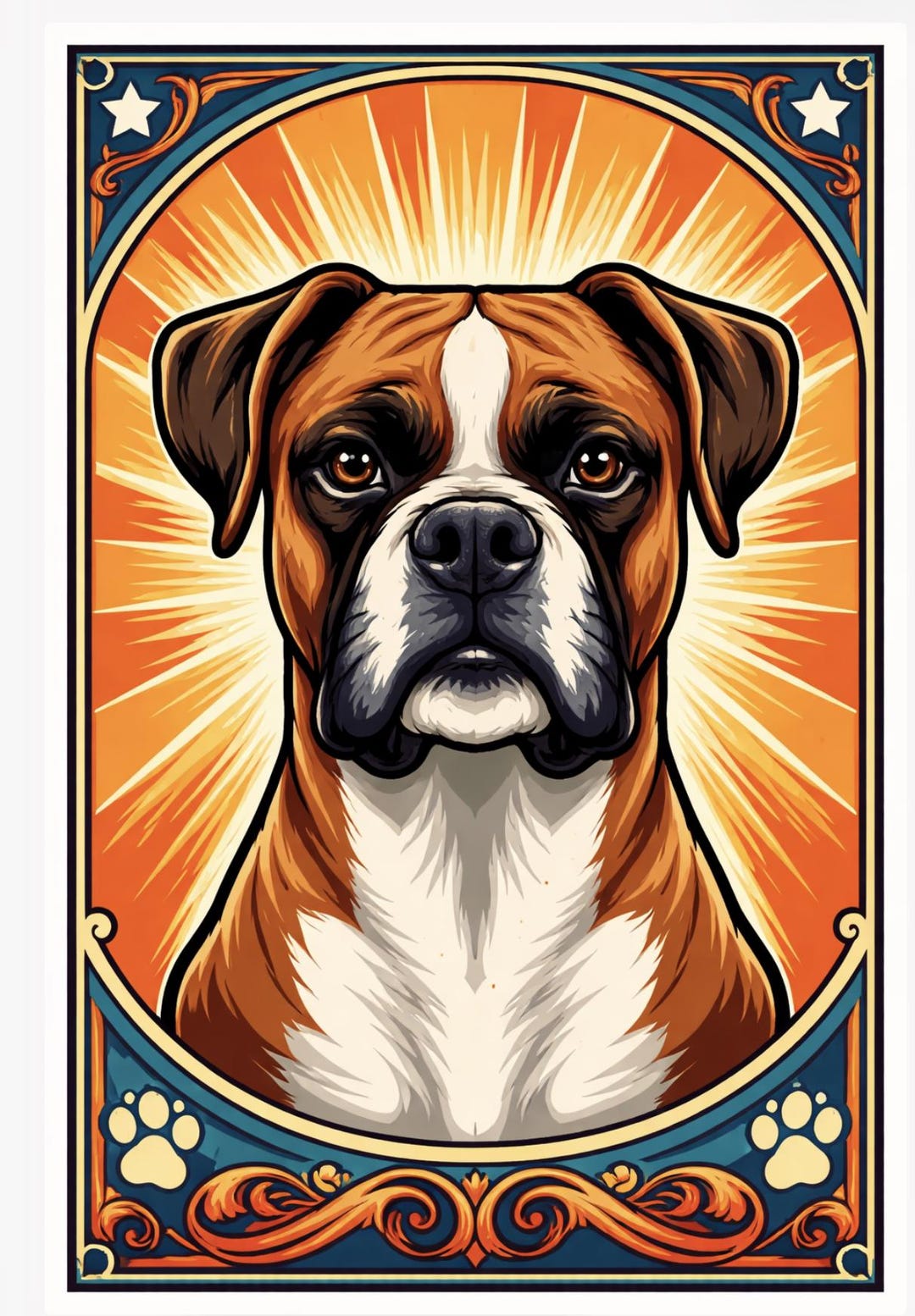 Boxer Dog Poster - Etsy