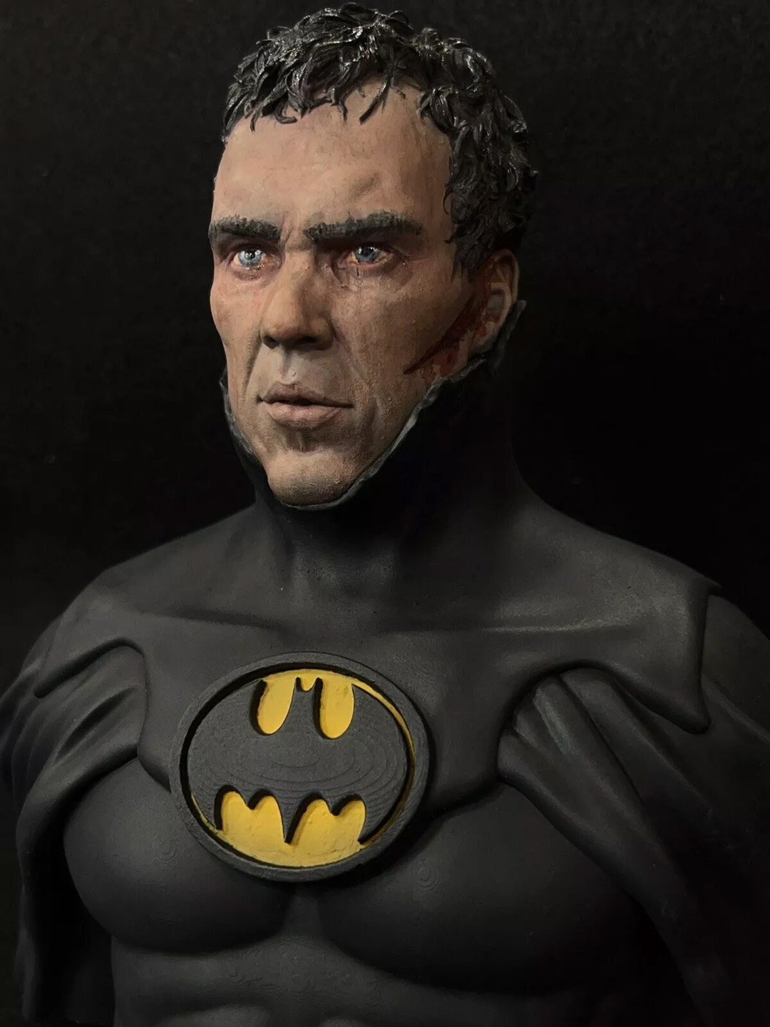BATMAN RETURNS Statue Hyper-realistic Painted Bust of Michael Keaton - Etsy