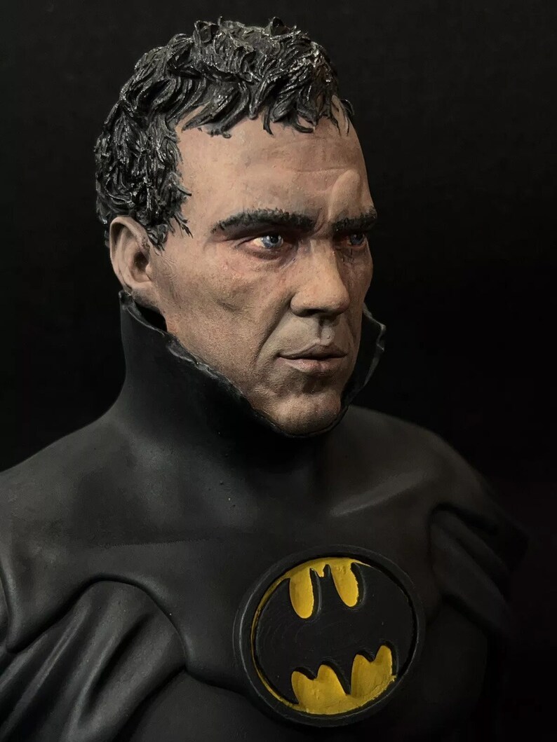BATMAN RETURNS Statue Hyper-realistic Painted Bust of Michael Keaton - Etsy