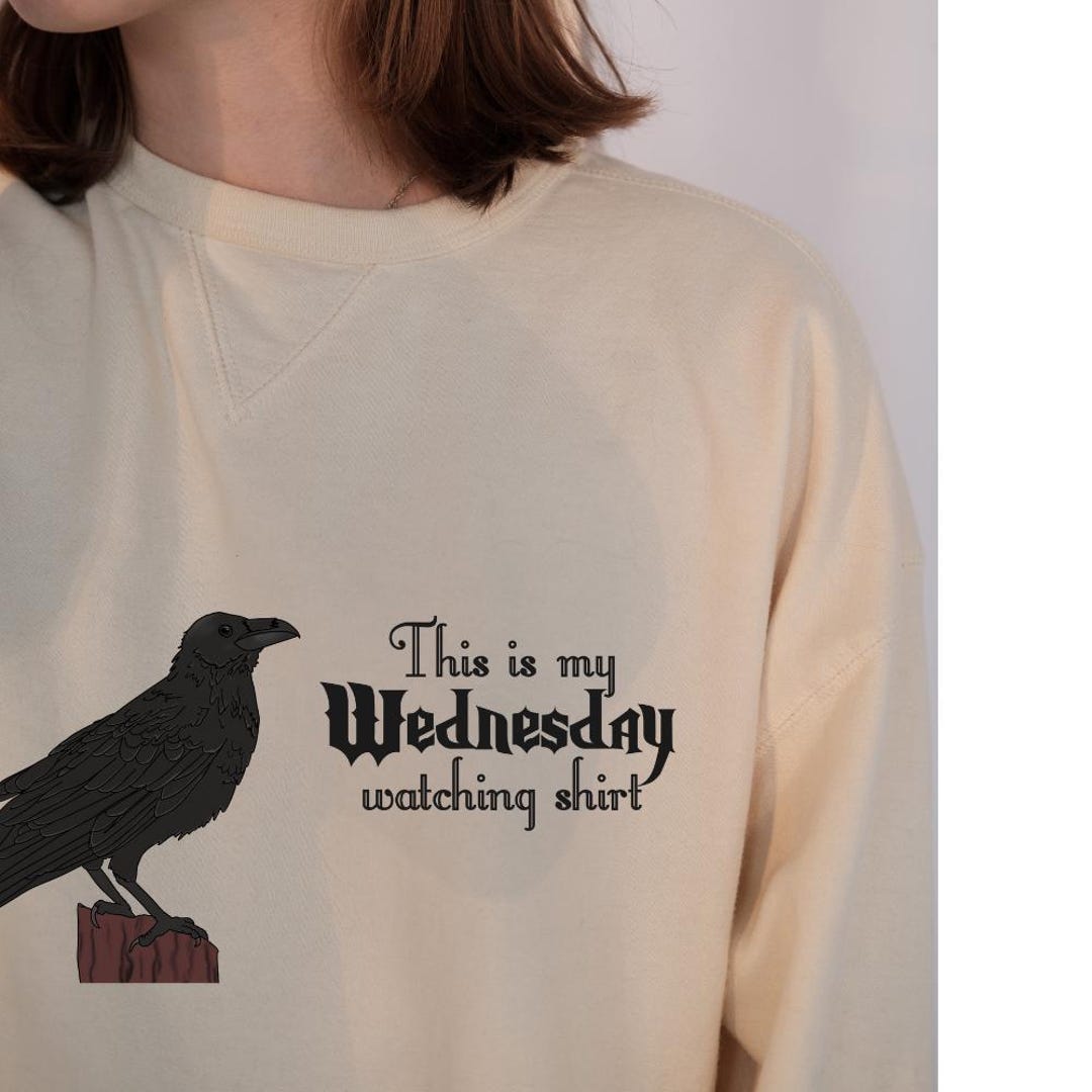 Wednesday TV Show Watching Shirt Design | Digital Download for DIY ...