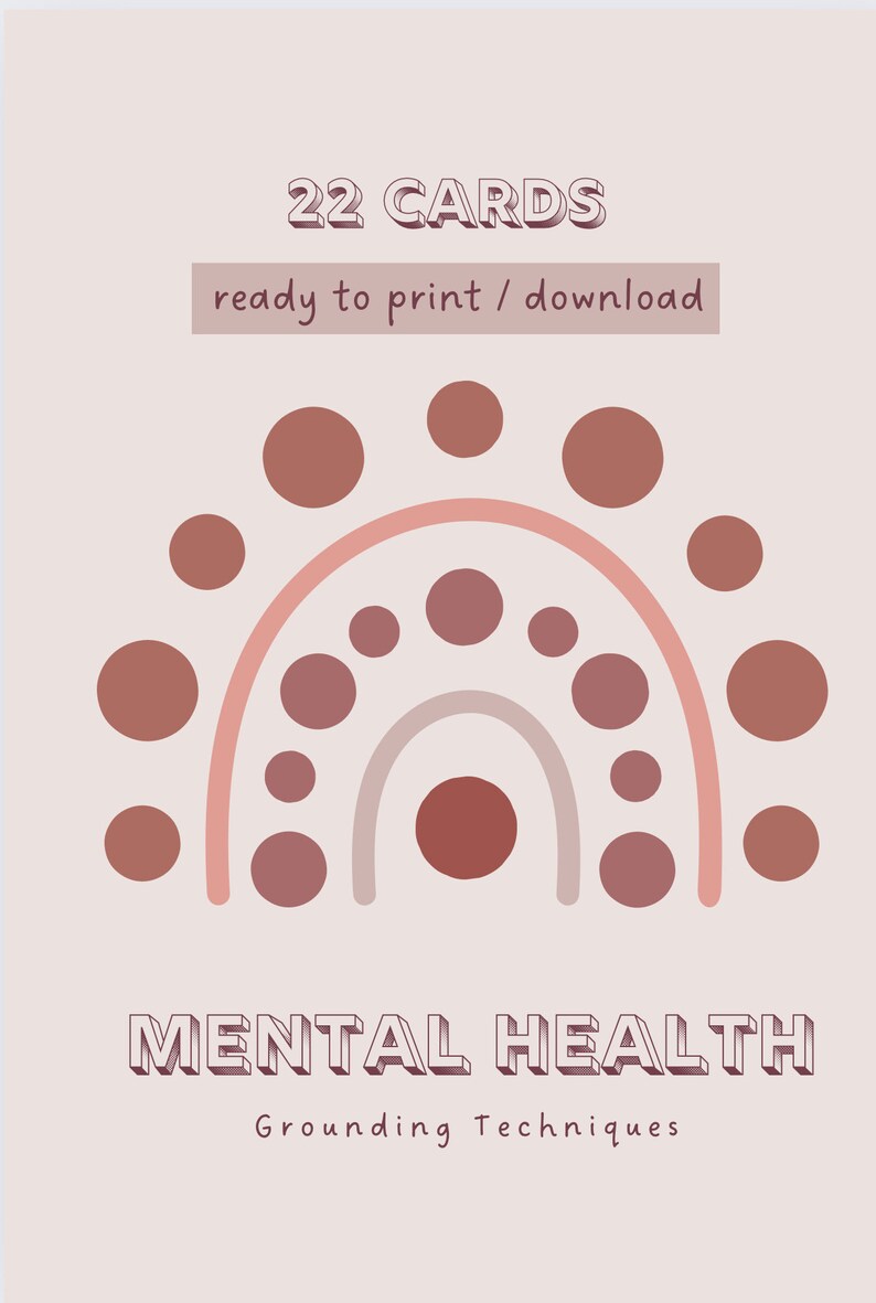Digital Printable Mental Health Affirmation Cards | Set of 22 | Self ...