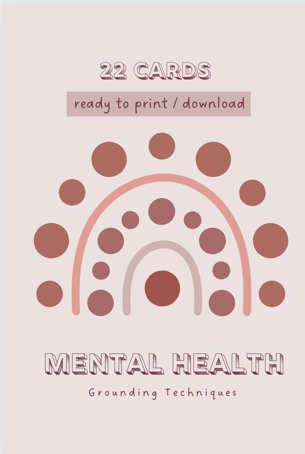 Digital Printable Mental Health Affirmation Cards | Set of 22 | Self ...