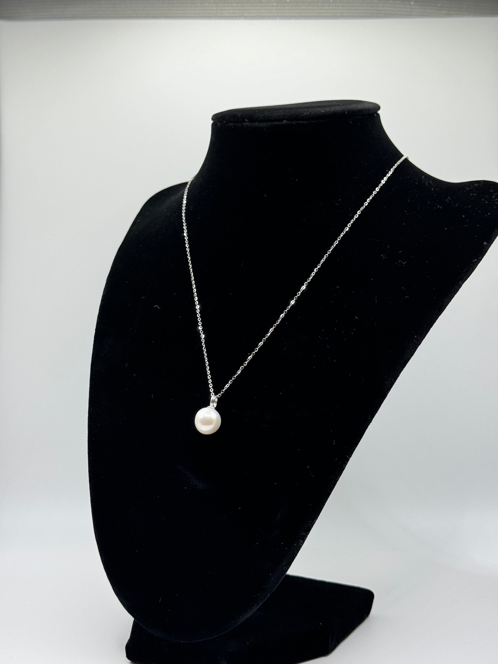 Large Single Pearl Necklace - 10-11mm Freshwater Pearl Pendant ...