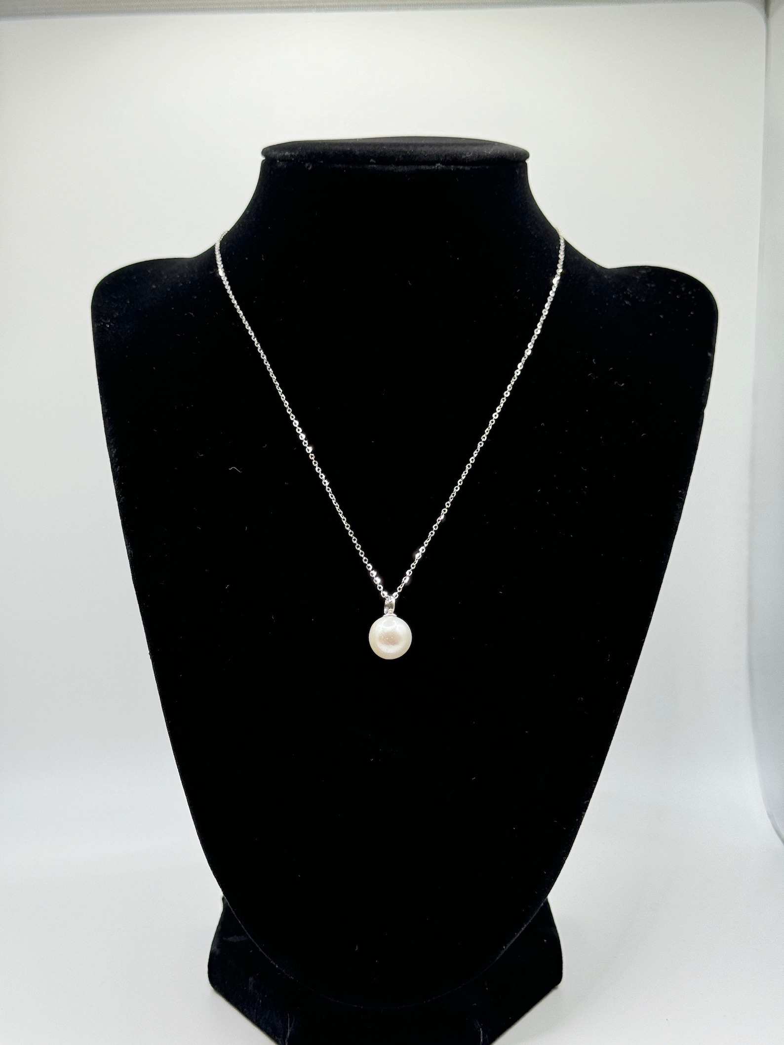 Large Single Pearl Necklace - 10-11mm Freshwater Pearl Pendant ...