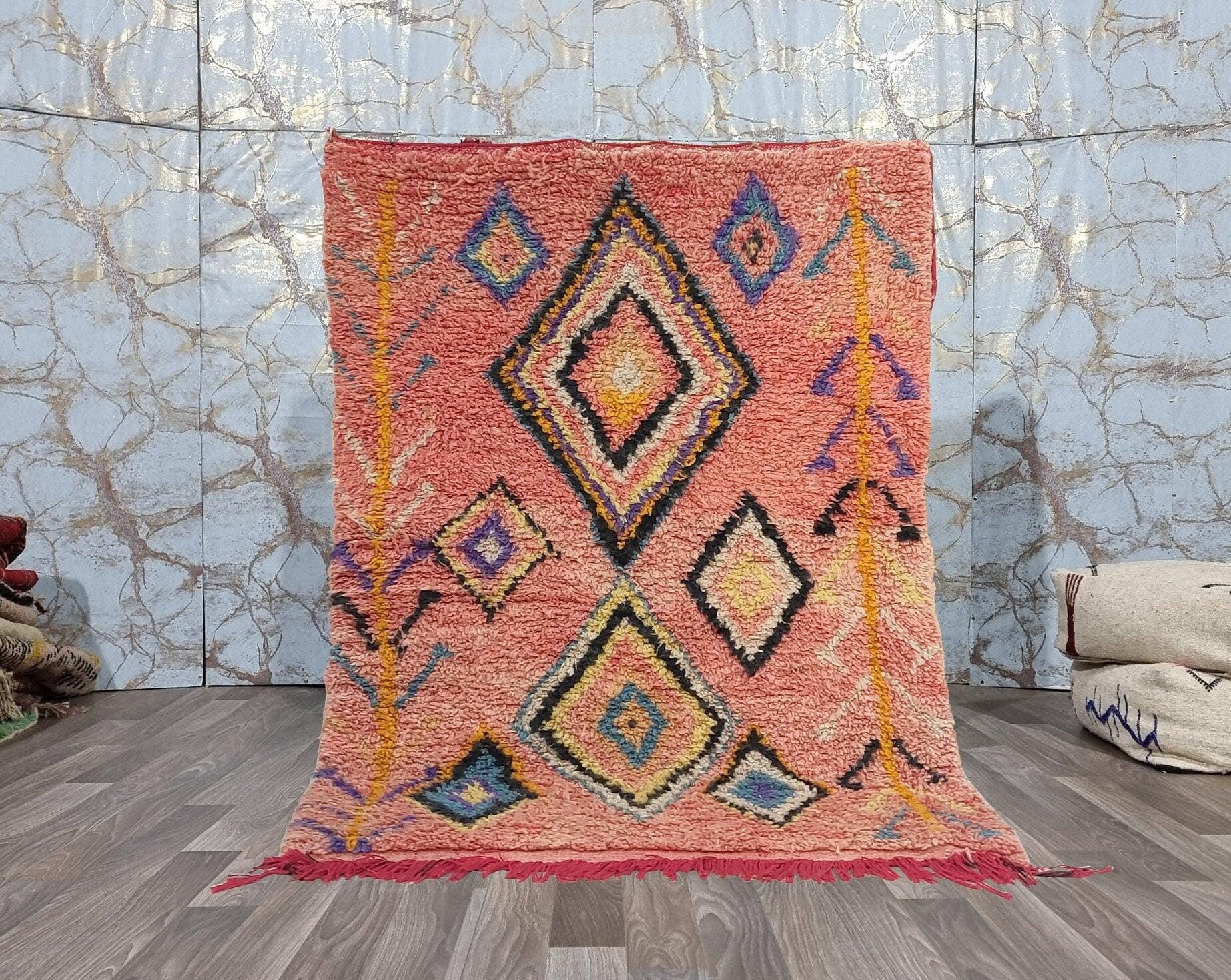 Moroccan Rug, Beni Ourain Rug, 8x10 Boujaad Rug, Handmade Wool Carpet ...
