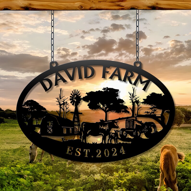 Custom Metal Farm Sign, Farmhouse Sign, Farmhouse Decor, Ranch Sign ...