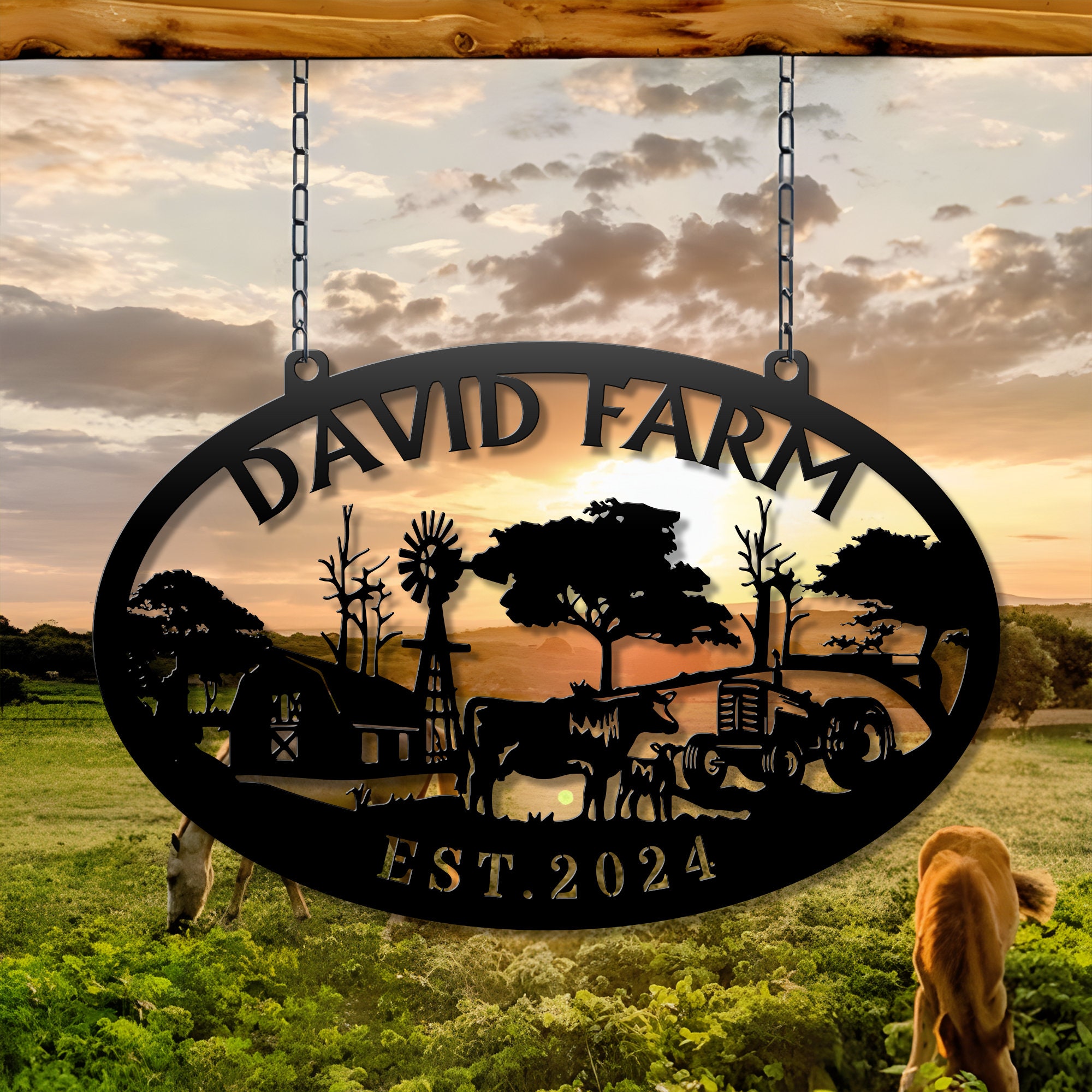 Custom Metal Farm Sign, Farmhouse Sign, Farmhouse Decor, Ranch Sign ...