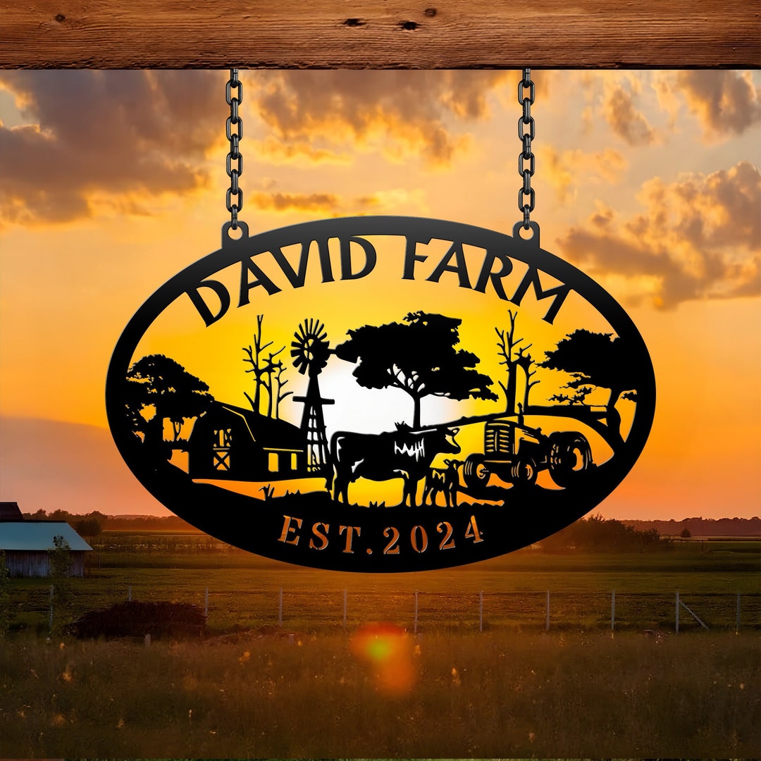 Custom Metal Farm Sign, Farmhouse Sign, Farmhouse Decor, Ranch Sign ...