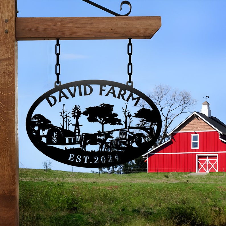 Custom Metal Farm Sign, Farmhouse Sign, Farmhouse Decor, Ranch Sign ...
