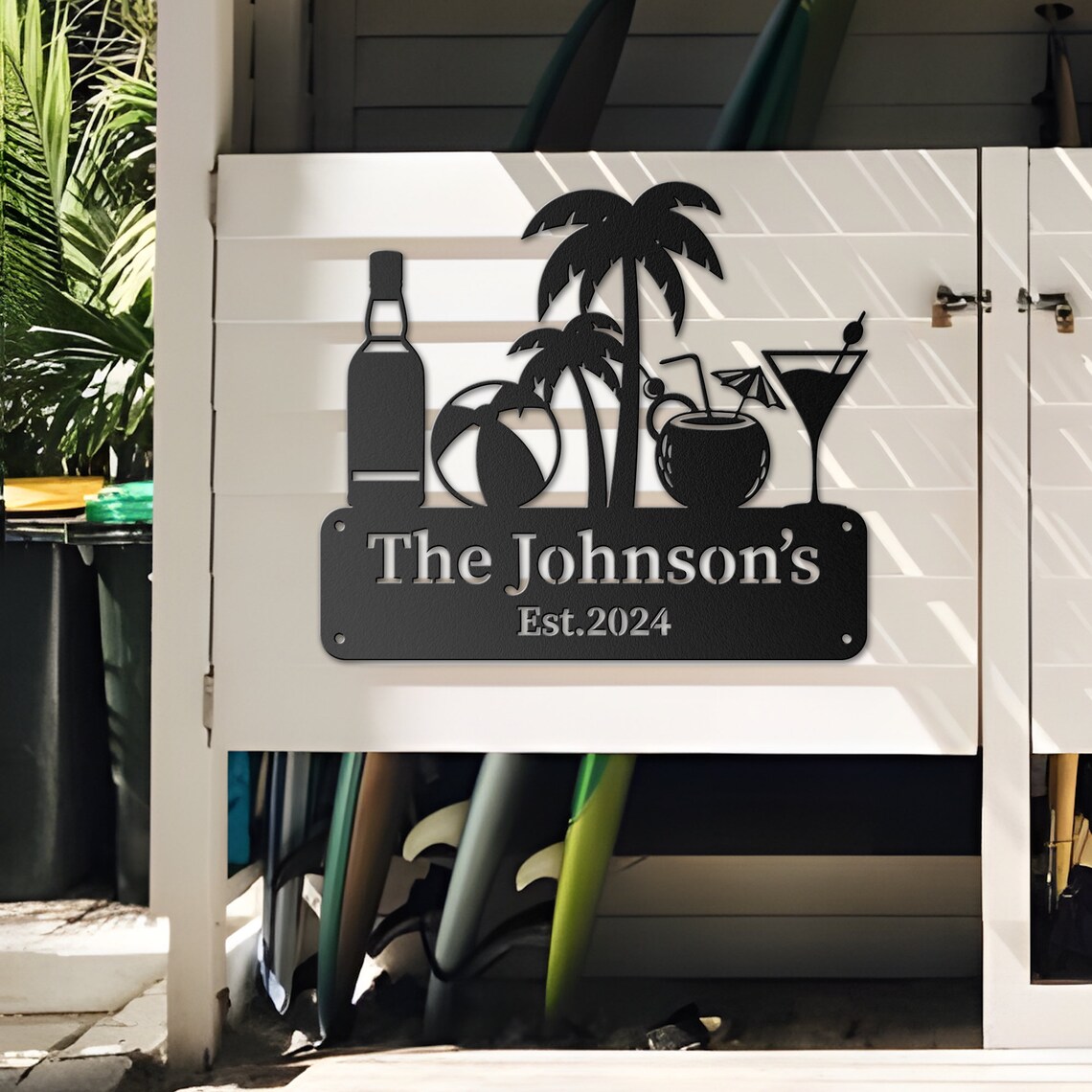 Custom Metal Poolside Sign, Metal Swimming Pool Sign, Metal Backyard ...