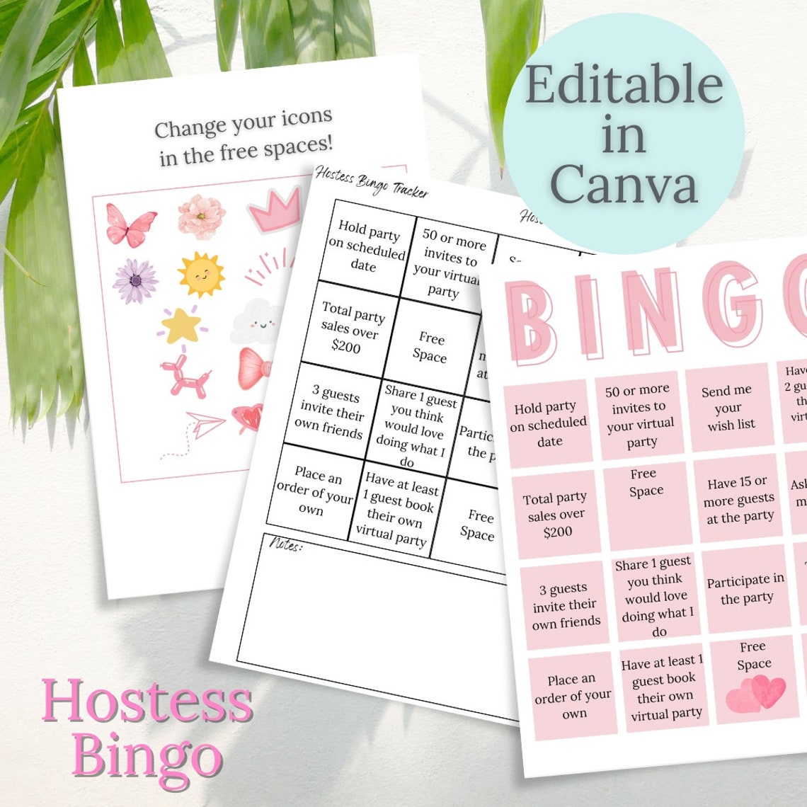 EDITABLE in Canva Hostess Bingo Help Your Hostess Earn Goodies While ...