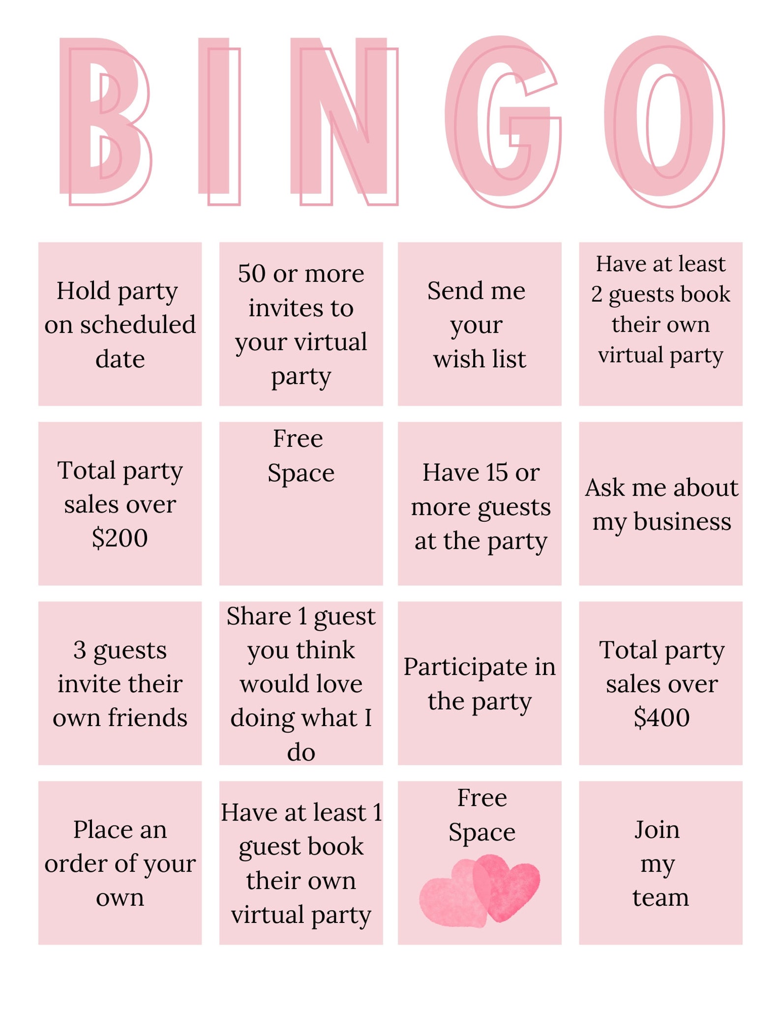 EDITABLE in Canva Hostess Bingo Help Your Hostess Earn Goodies While ...