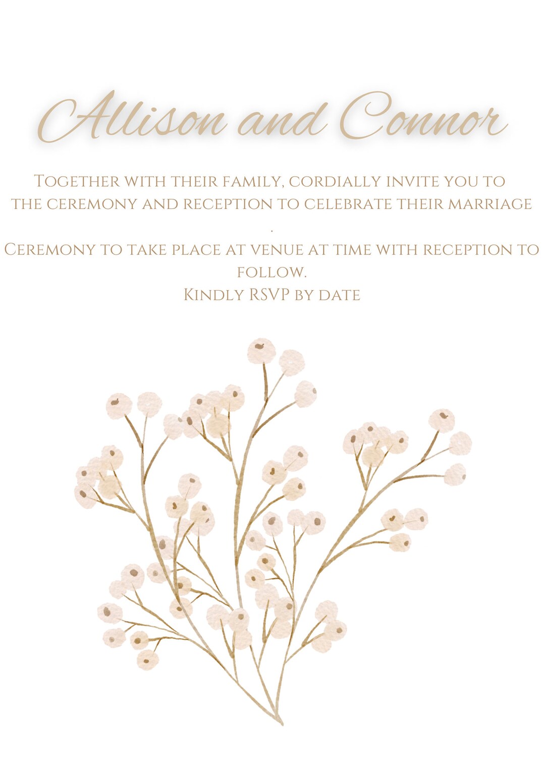 Wedding Invite Template 4 - Etsy