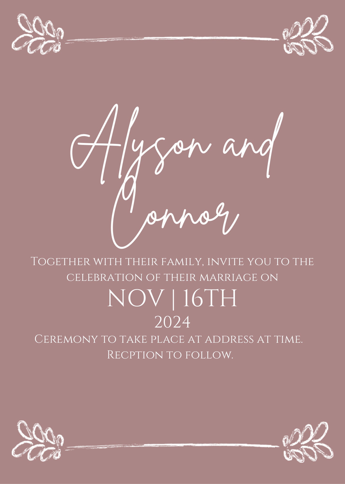 Wedding Invite Template 3 - Etsy
