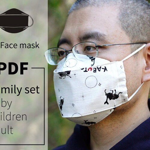 Face Mask Sewing Pattern Fabric 3d Mask Pattern Tutorial Mask | Etsy