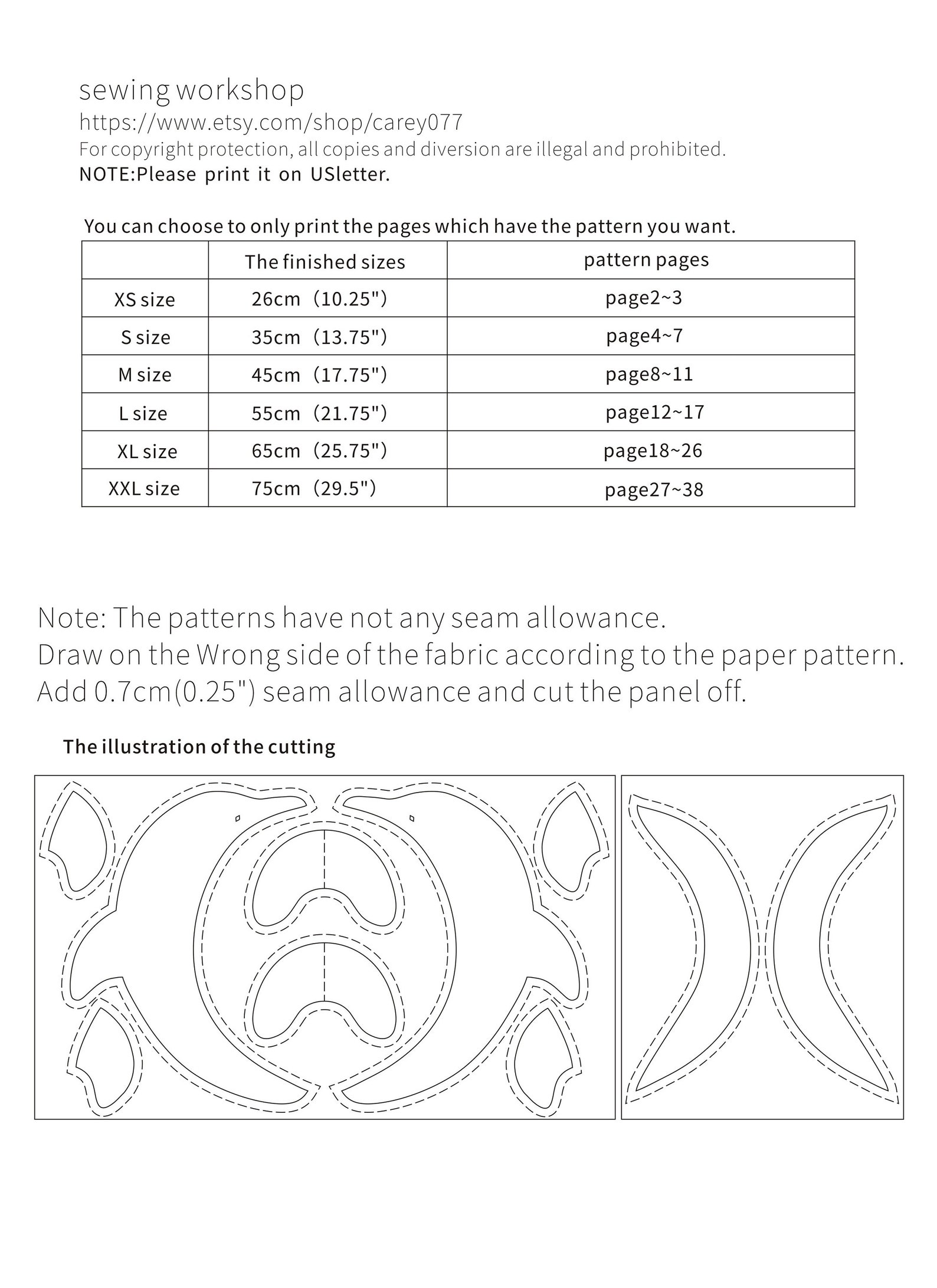 Pattern; PDF Dolphin Sewing Pattern & Tutorial; Step by Step ...