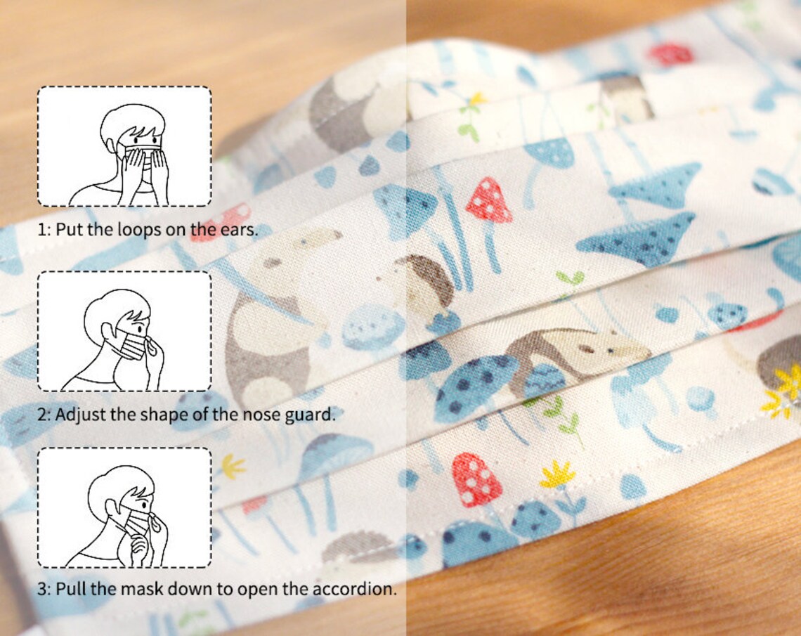 Pattern Tutorial of Face Mask With Filter Pocket Step by - Etsy