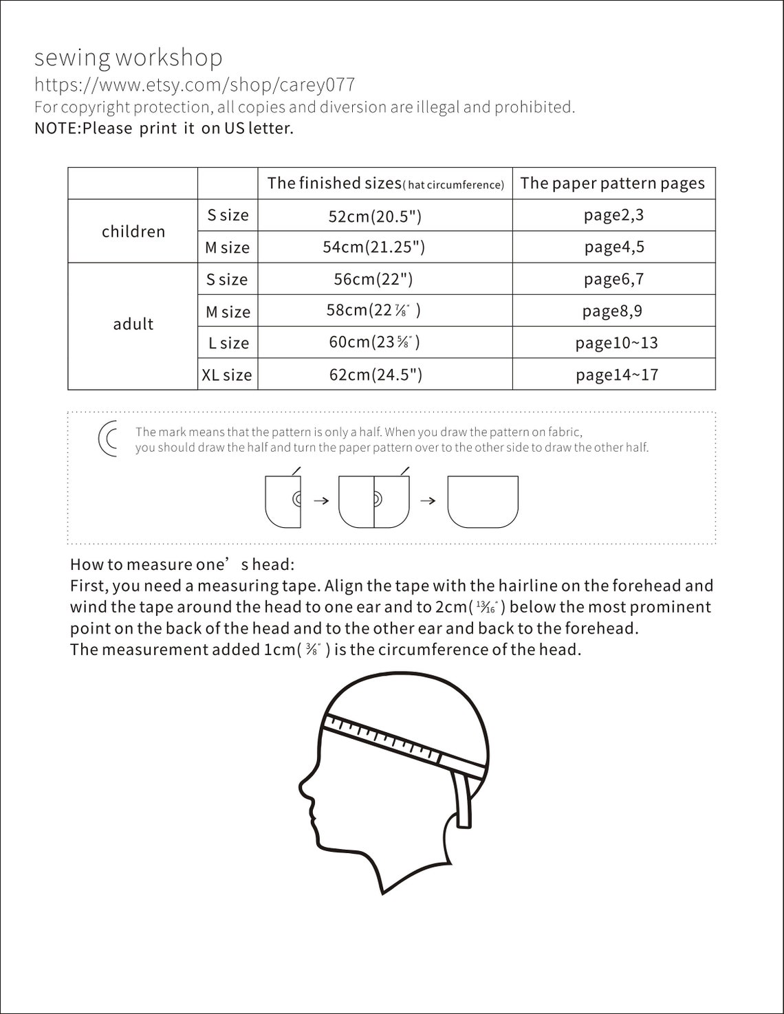 Pattern; Tutorial of Flat Cap; Step by Step PDF Instruction and ...
