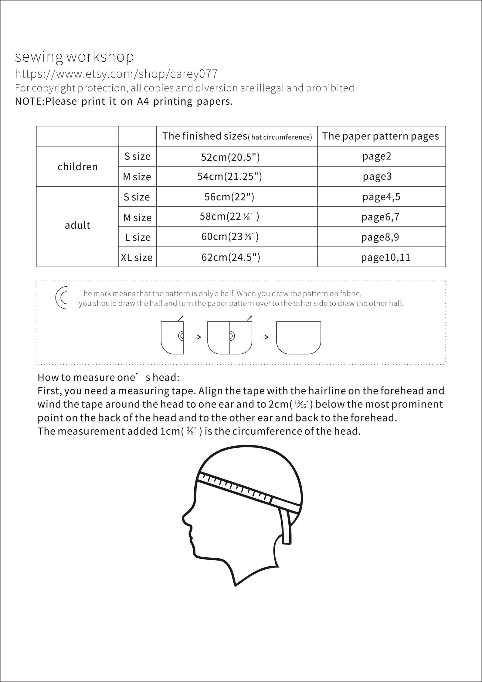 Pattern Tutorial of Double Brims Hat Step by Step PDF - Etsy