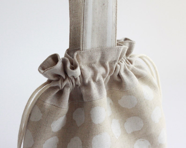Pattern; PDF Tutorial of Drawstring Bag With a Handle; Step-by-step ...