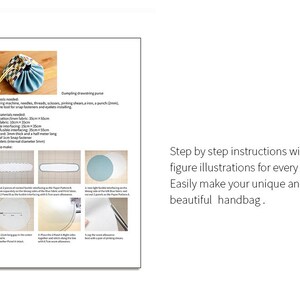 Pattern; Dumpling Drawstring Purse/bag/tutorials/pdf/patterns ...