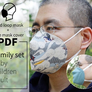 Pattern; Tutorial：3d Face Mask Cover With Head or Ear Loop;filter ...