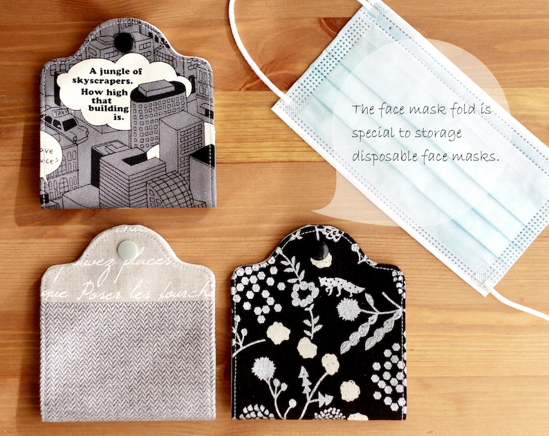 Pattern PDF Tutorial of Face Mask Fold Special to Storage | Etsy