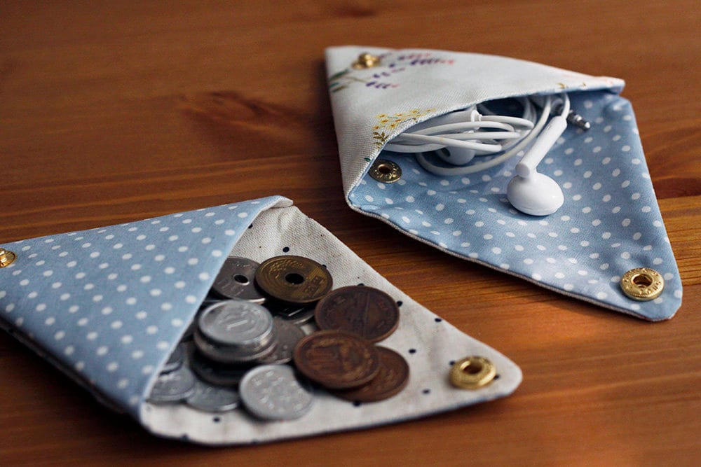 Pattern; Triangular Coin Purse / Tutorial for Coin Card Purse / Purse ...