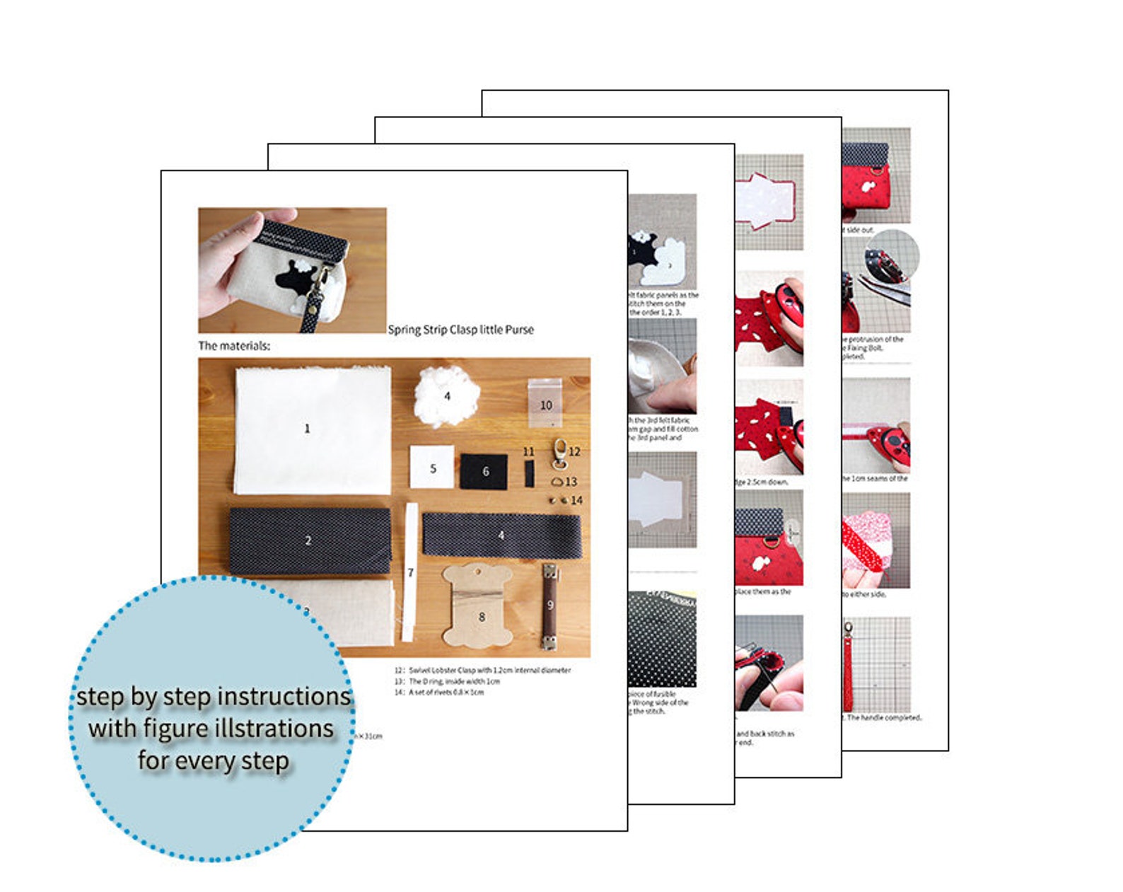 Pattern Lambkin Spring Strip Clasp Purse/tutorials/clutch - Etsy